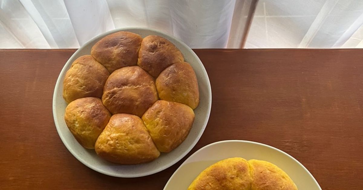 Resep Pumpkin Milk Bun / Roti Sobek Susu Labu Kuning 🎃 oleh Rusma ...