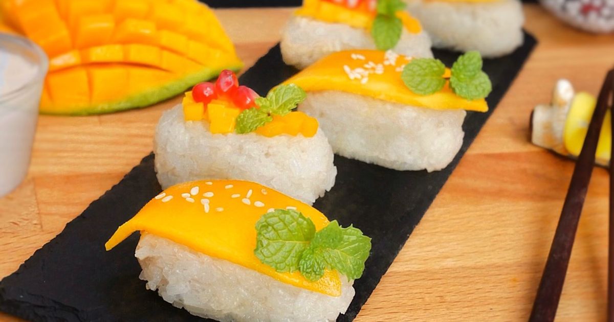 Resep Sushi Mango Sticky Rice oleh Slicecutecake - Cookpad
