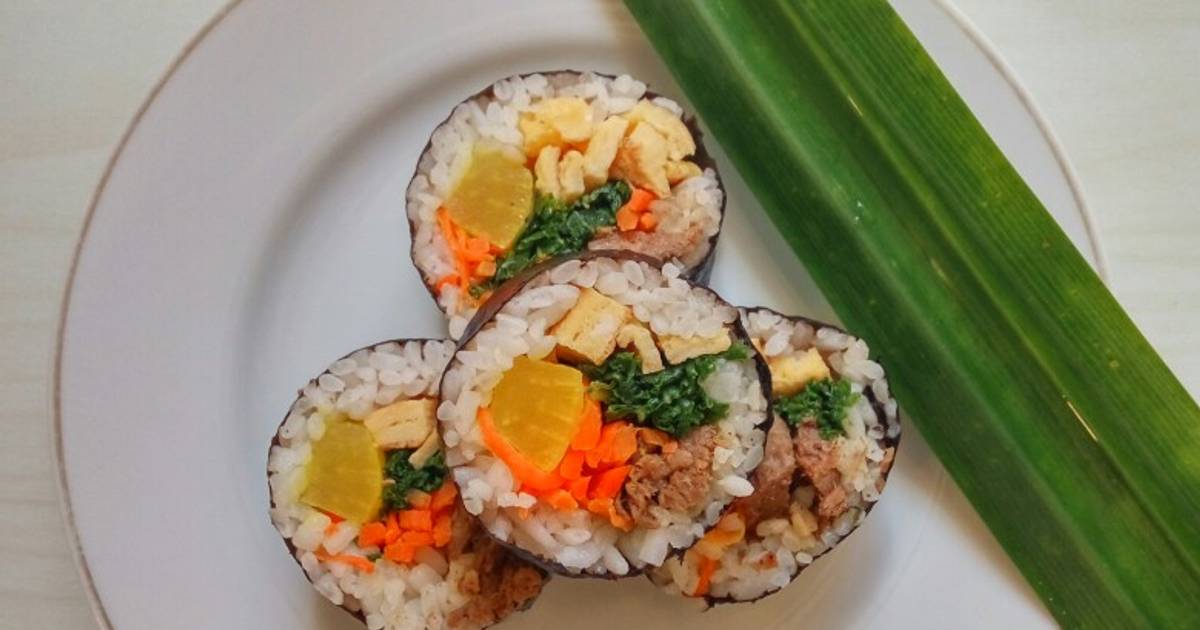 Resep Gimbap (seaweed rice roll) oleh Rini Susanti - Cookpad