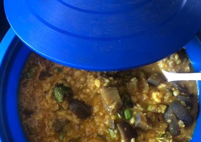 Brinjal and moong dal curry Recipe by Vidyashree - Cookpad