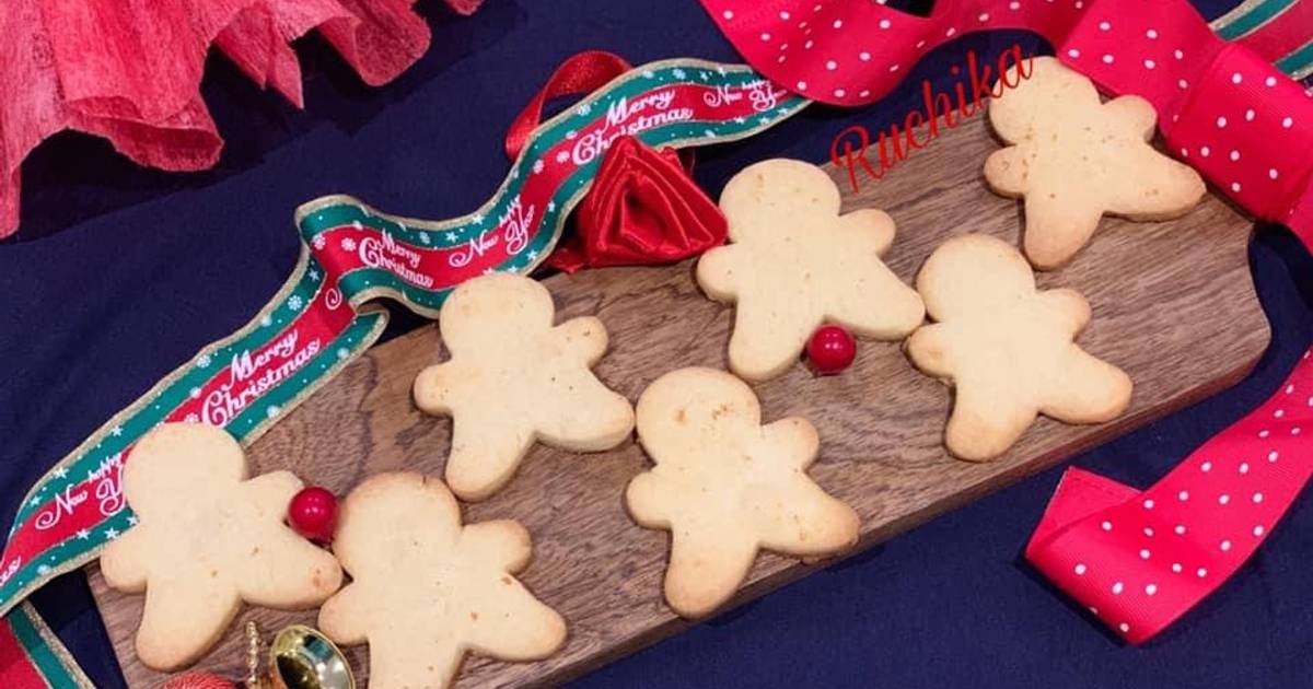 Gingerbread Man shortbread cookies Recipe by Ruchika Anand - Cookpad