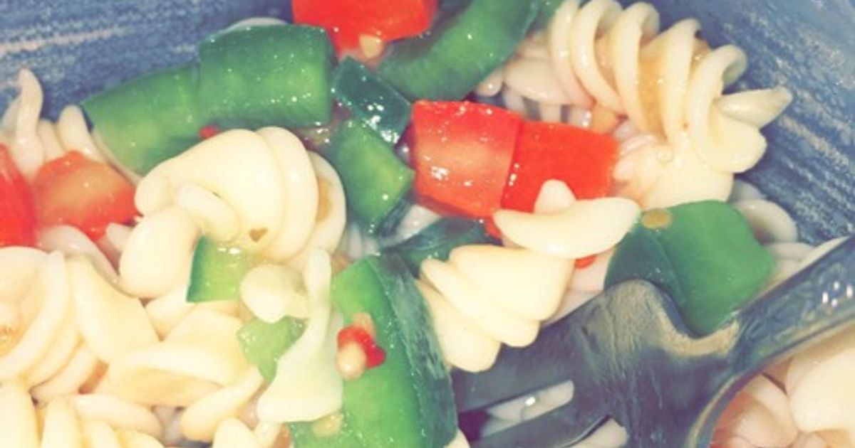 3 Step Italian Dressing & Bell Pepper Summer Pasta Dish Recipe by Sarah ...