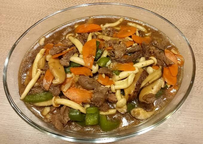 Resep Daging sapi cah jamur oleh Finny Puspitasari Muwarman - Cookpad