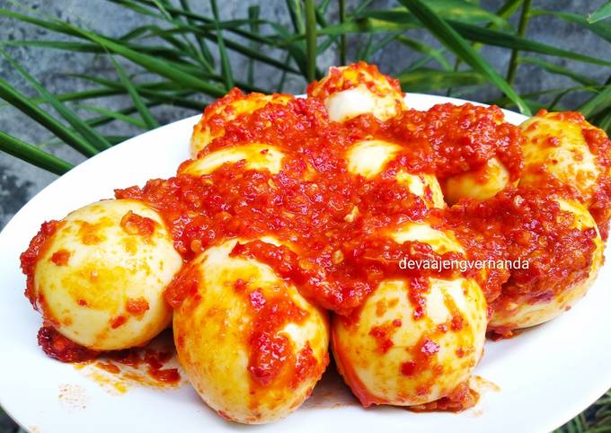 Resep Telur Rebus Bumbu Rujak oleh Deva Ajeng Vernanda - Cookpad