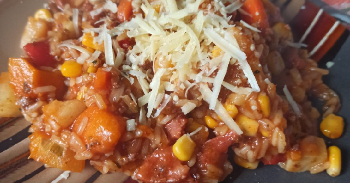 Guiso De Arroz Con Carne Y Chorizo Colorado Receta de Johana Rodríguez ...