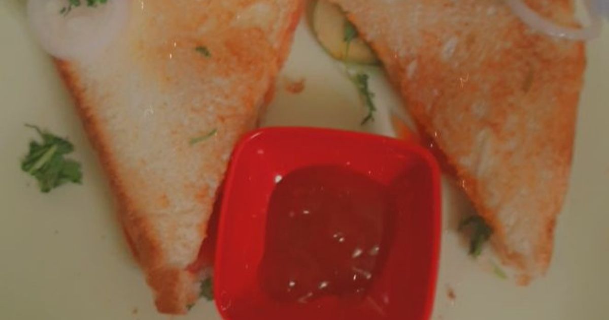 3 Layered Cheese Sandwich Recipe by Asha Gohil - Cookpad