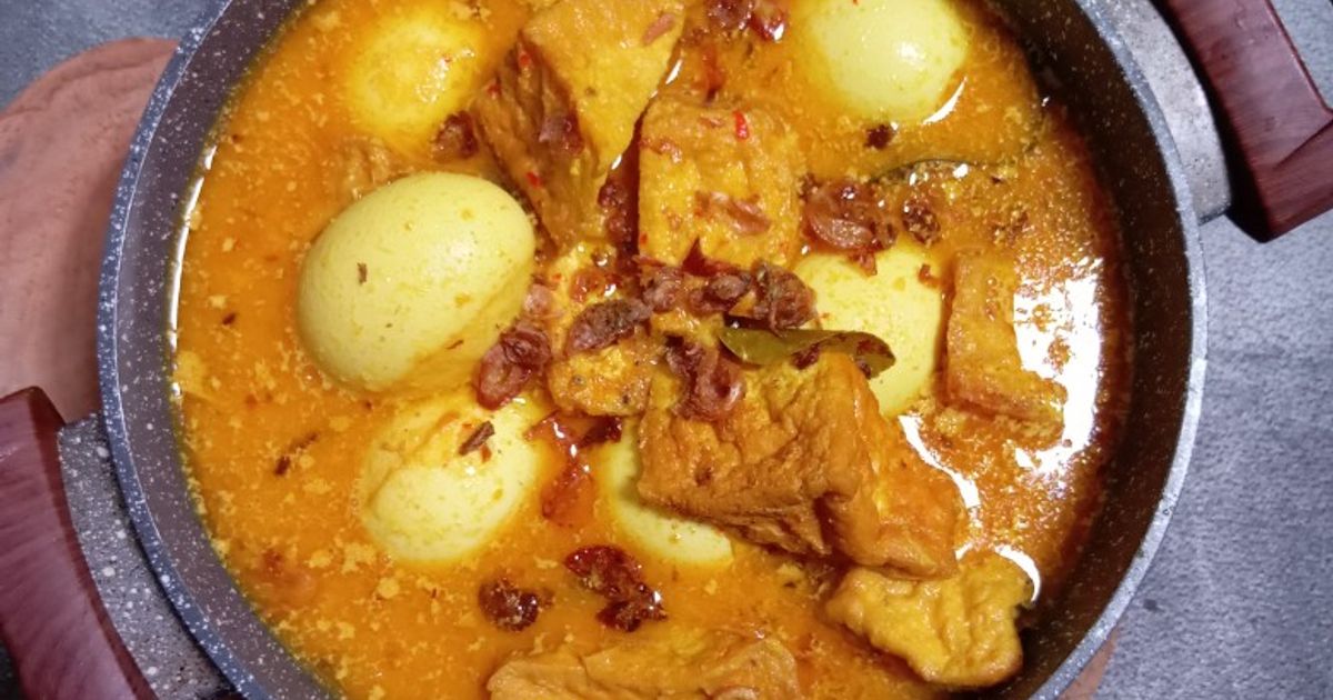 Resep Tahu Telur Kuah Kuning oleh Arshiya Kitchen - Cookpad