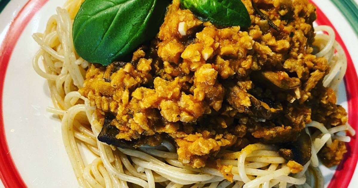 Bolonhesa de soja e cogumelos Receita por she will transform - Cookpad