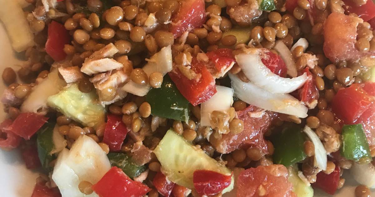 Ensalada de lentejas Receta de Rosa Angel- Cookpad