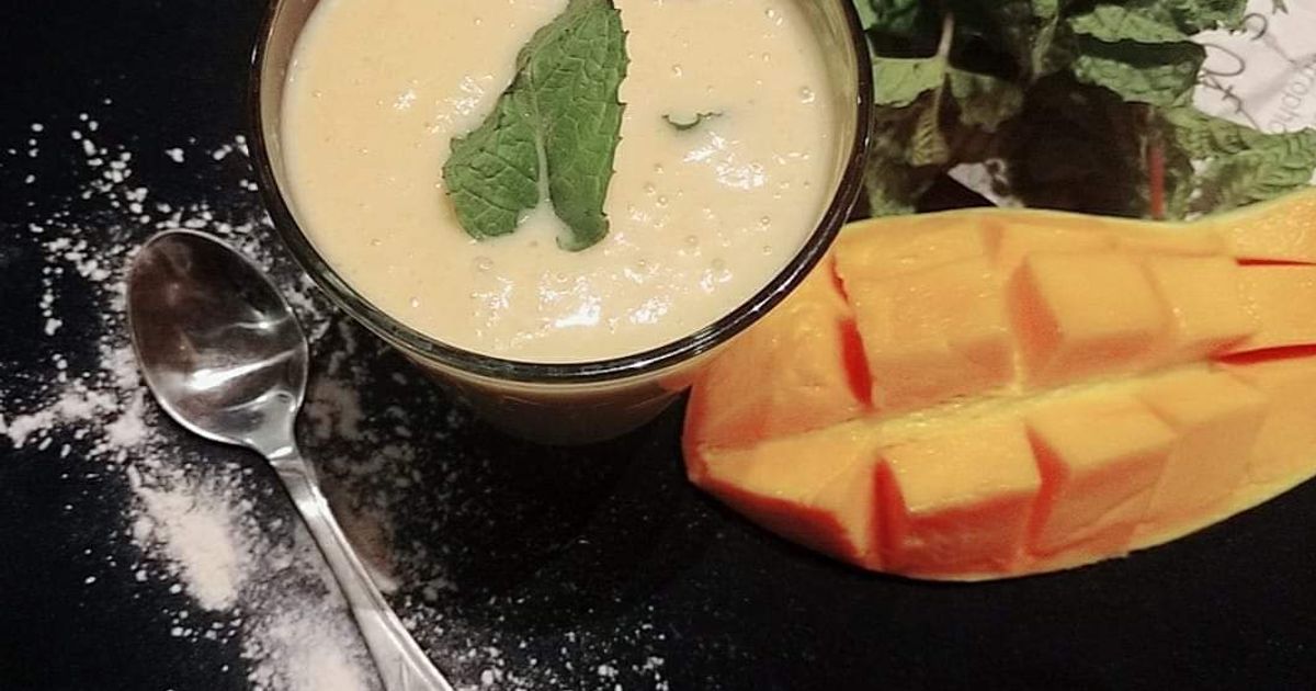 Mango Mint Lassi.. Recipe by Safa Anis