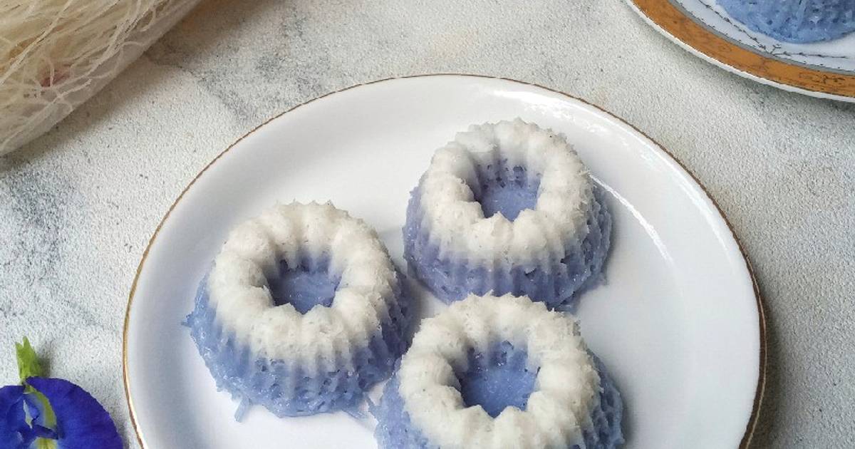 Resep Kue Putu Ayu Bihun Bunga Telang oleh Dapur Bunda Daisy - Cookpad