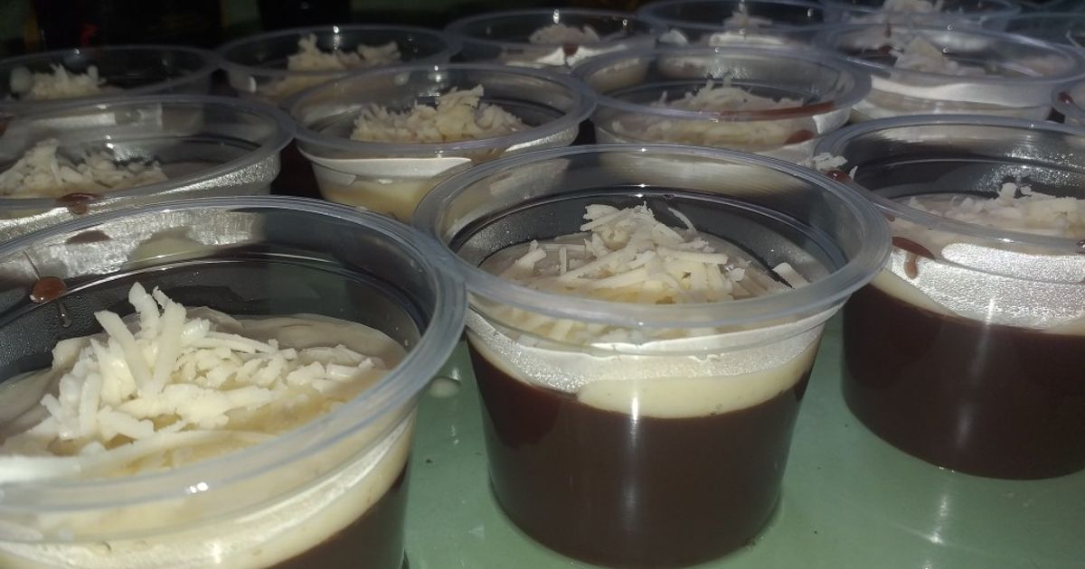 Resep Puding Coklat + Fla Toping Keju oleh MAMA LOGAN - Cookpad
