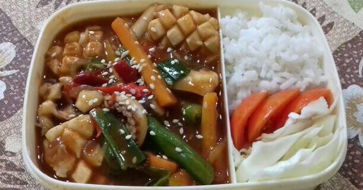 Resep Bekal cumi ala korea (ojingo bokum) oleh Hepijelly - Cookpad