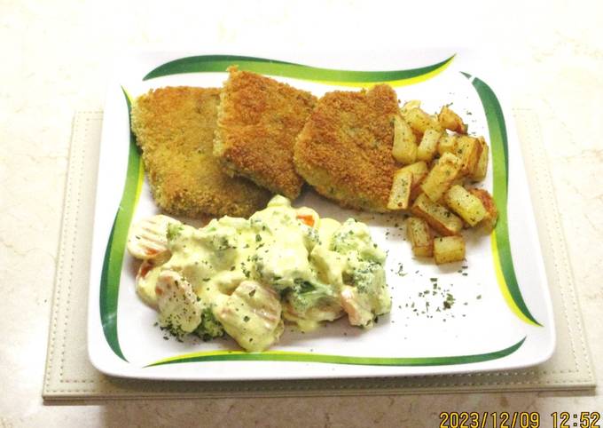 Rántott hal majonézes zöldséggel | Illés Margit receptje - Cookpad receptek