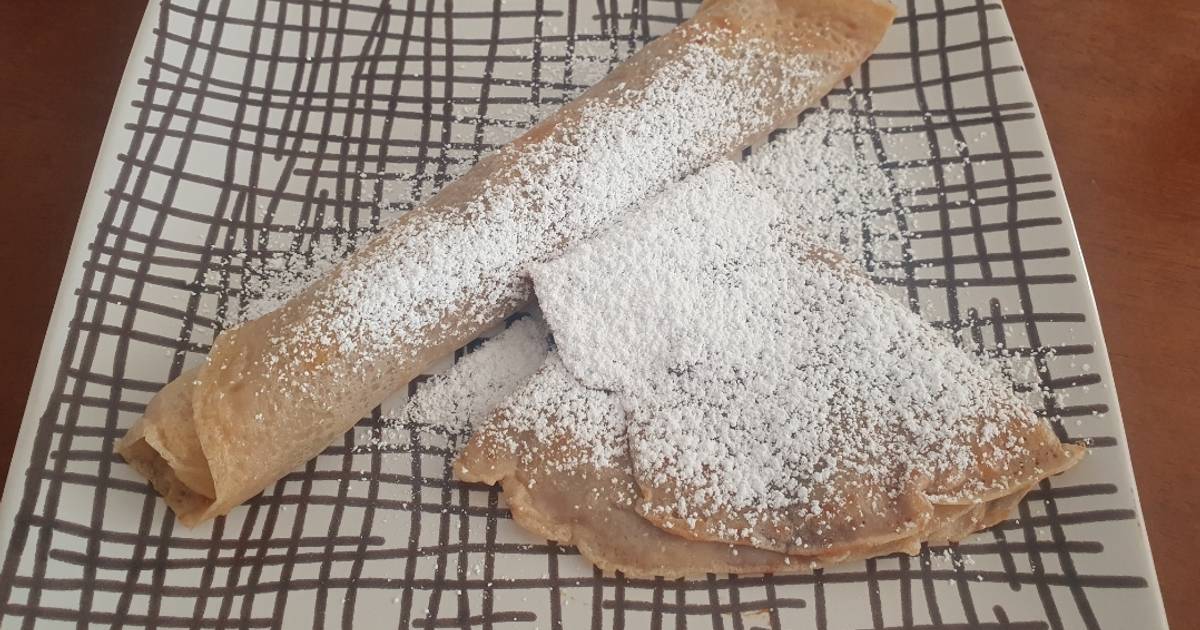 Panqueques con manjar Receta de Andrea Baraona González- Cookpad