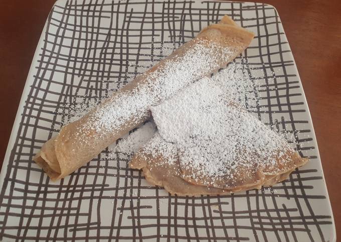 Panqueques con manjar Receta de Andrea Baraona González- Cookpad