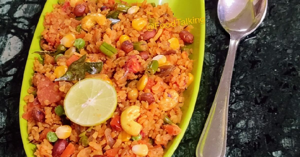 Veggie Masala Poha/Flattered Rice Recipe by Dr.Madhumita Mishra - Cookpad