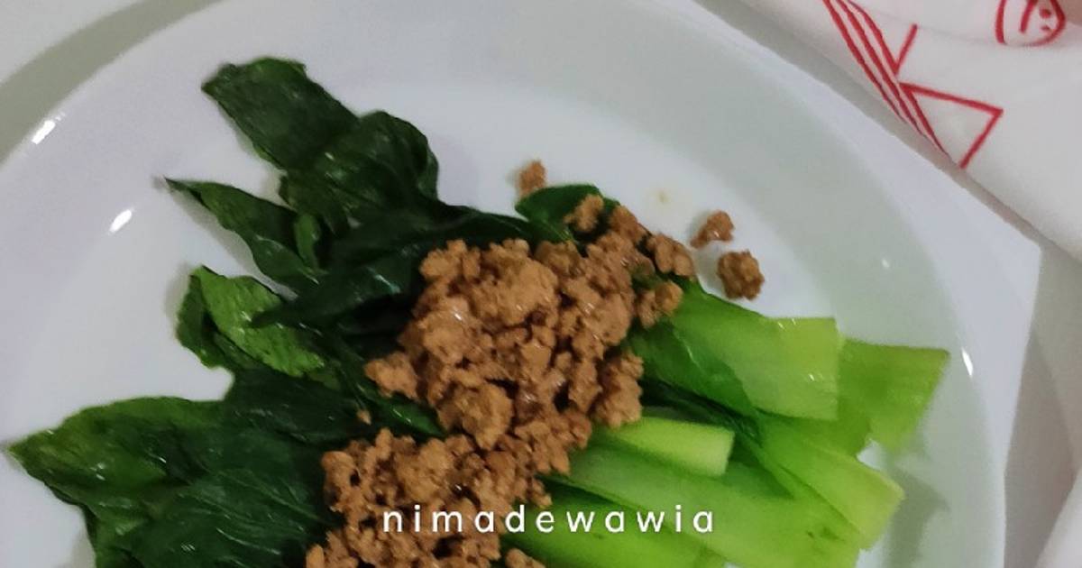 Resep Pokcoy Ayam Saus Tiram oleh Wawia Ni Made - Cookpad
