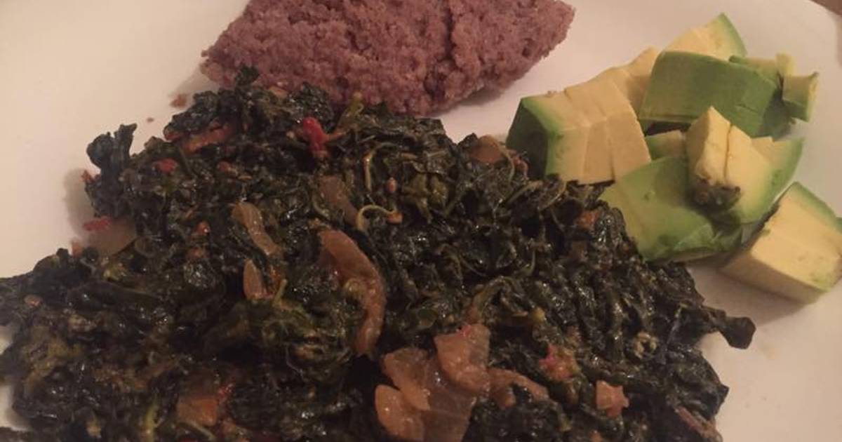 Kunde with brown ugali Recipe by musa mukaibii - Cookpad