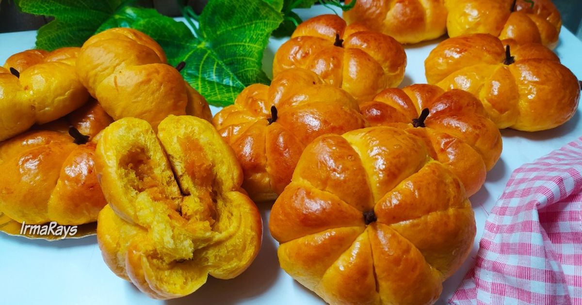 Resep Roti Labu Kuning (Eggless) oleh Irma Rays - Cookpad