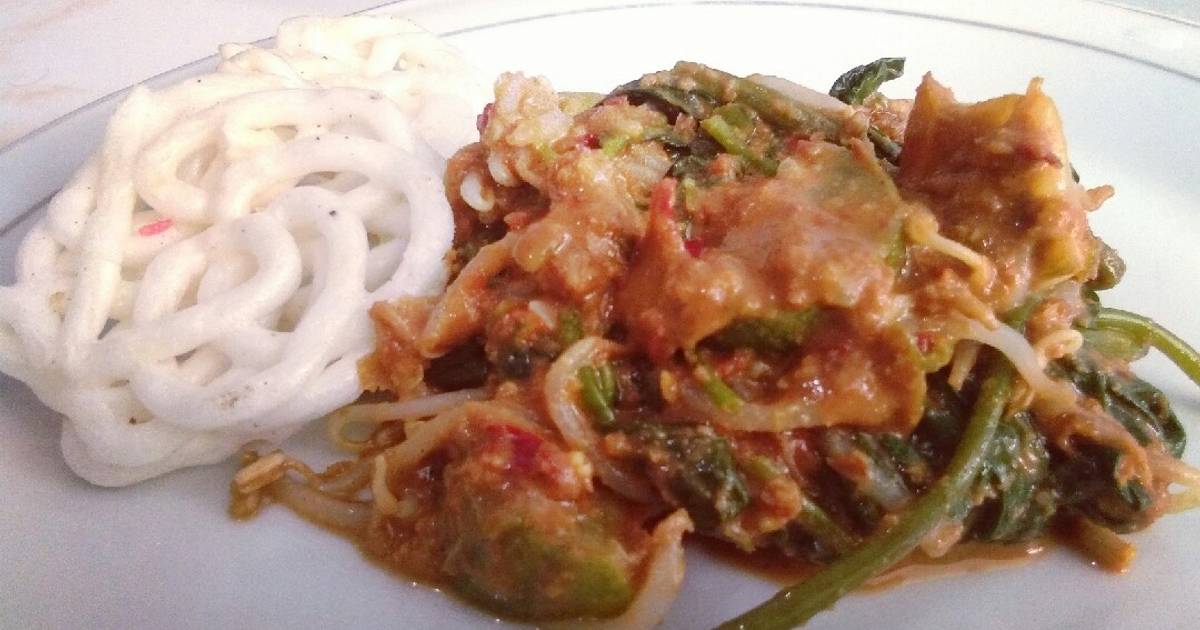 Resep Rujak kangkung sambal kacang oleh Kiki_Nomuyepo - Cookpad