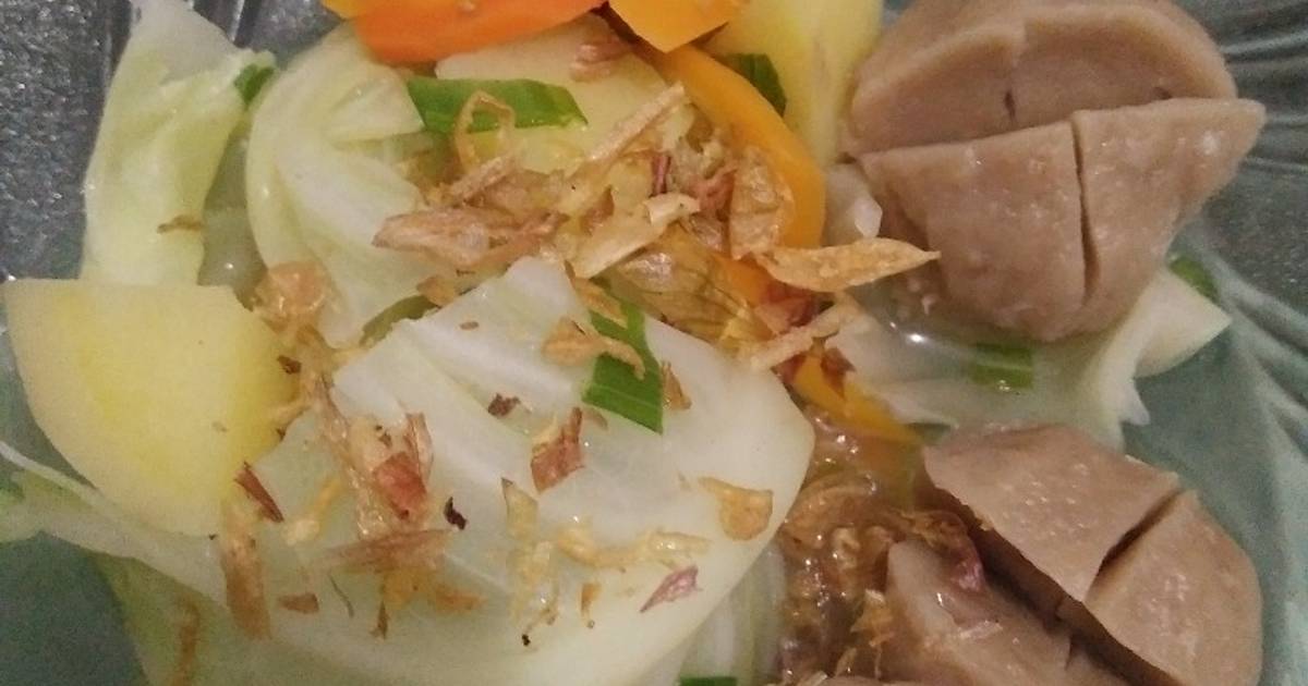 Resep Sayur sop bakso bumbu Racik oleh Anne Yuliani - Cookpad