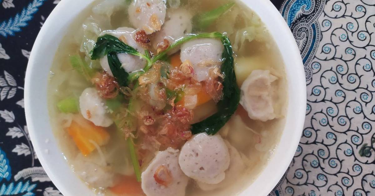 112 resep sop sayuran pentol enak dan mudah - Cookpad
