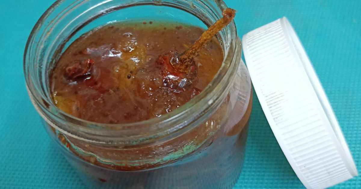 Instant Totapuri Sweet Pickle (Kachi Keri Nu Vaghariyu) Recipe by Bina ...