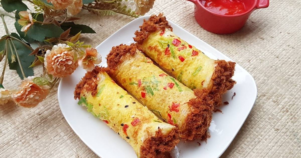 Resep Floss Roll Simpel /Roti Tawar Gulung Abon oleh Tituk SK - Cookpad
