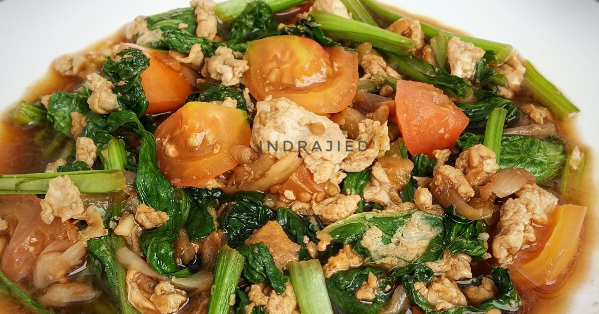 Resep sawi hijau telur tomat rumahan enak dan mudah - Cookpad