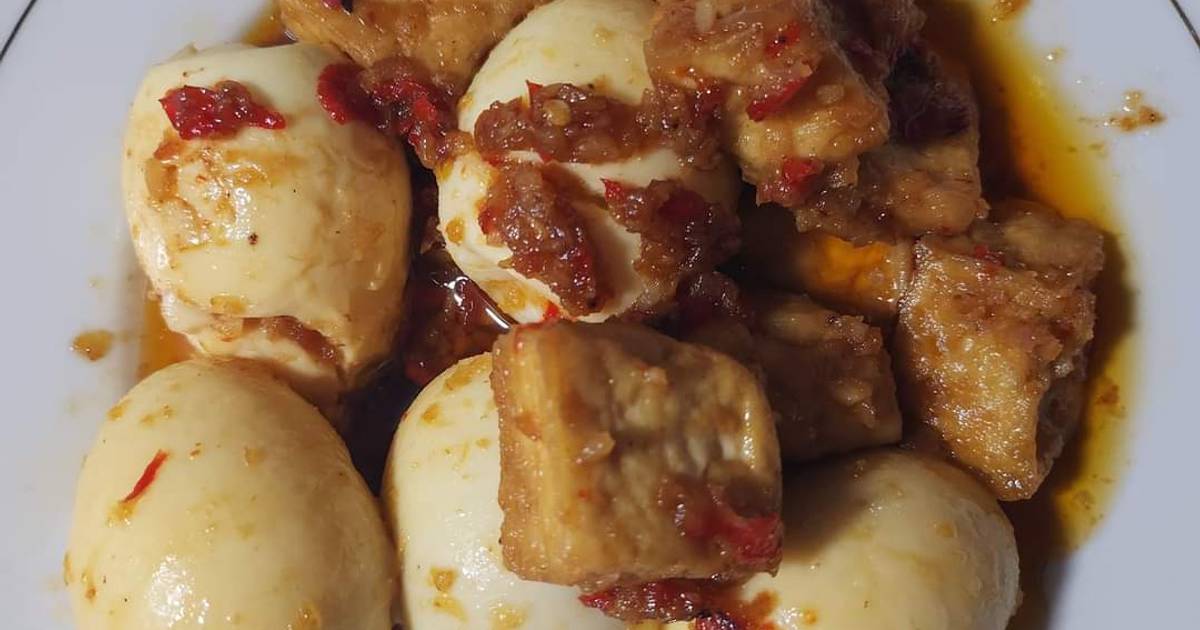 Resep Telur Tahu Sambal Manis oleh Key - Cookpad