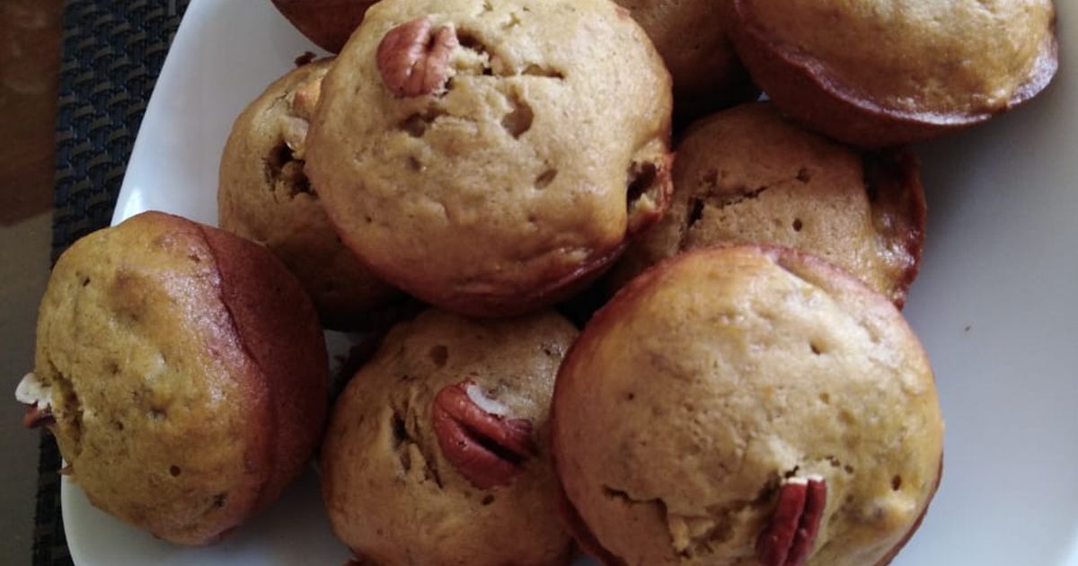 muffins con harina de trigo de plátano - 41 recetas caseras- Cookpad