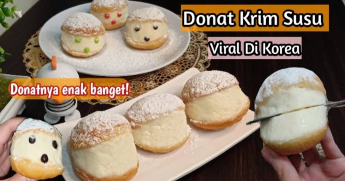 Resep Donat Krim Susu - Milk Cream Donut Recipe oleh Fransiska Tien ...