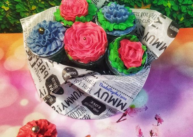 Resep 472. 💐 Flower Cup Cake (Buket Spesial) oleh Intan Zahra Al Arsyad ...