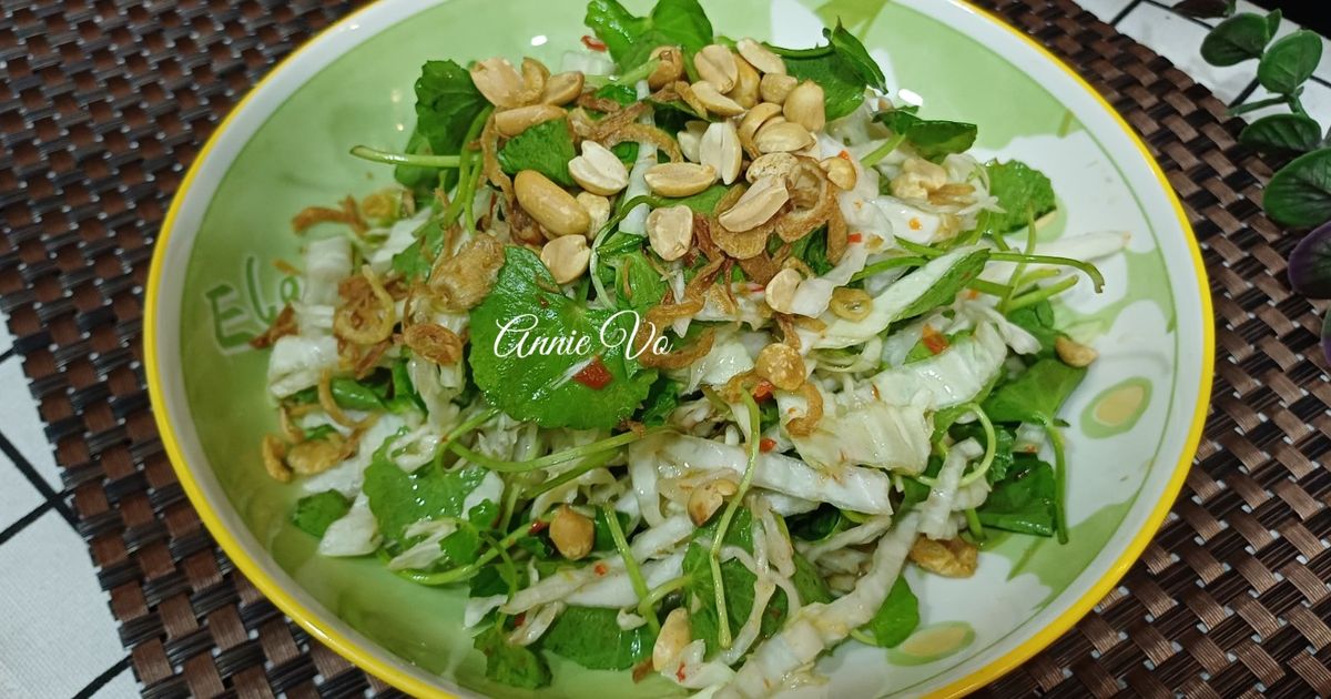 Cách Làm Món Gỏi Bắp Cải Rau Má của Annie Vo - Cookpad