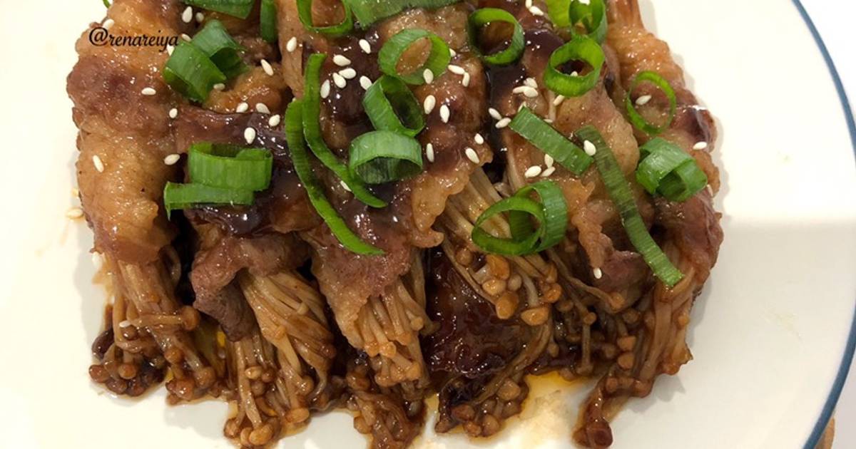 Resep Beef Enoki Roll oleh Rena Andini - Cookpad