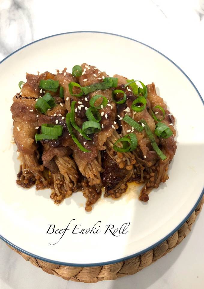 Resep Beef Enoki Roll oleh Rena Andini - Cookpad