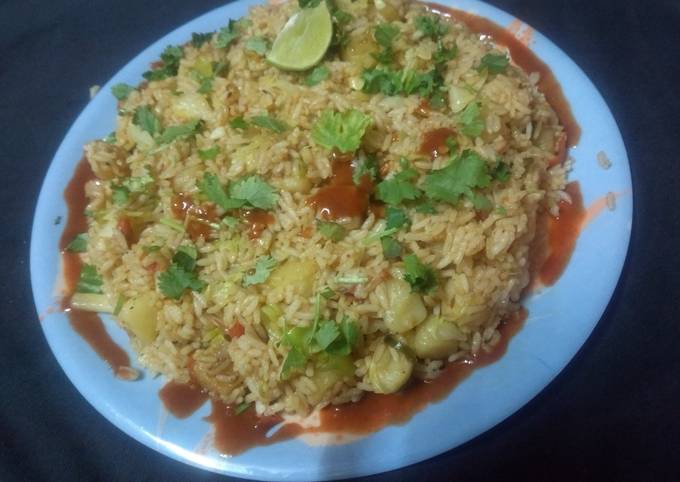 Desi tadka rice(fried rice) Recipe by Dinesh Asija - Cookpad