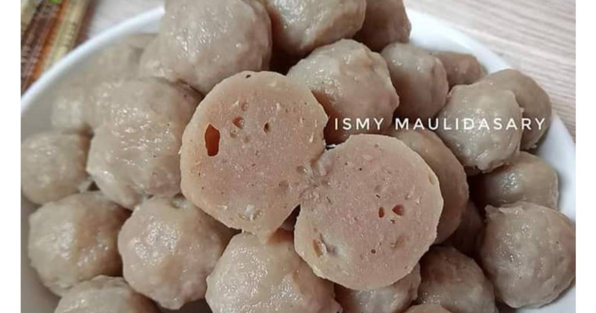 Resep Bakso Homemade (daging sapi mix ayam) oleh Ismy Maulidasary - Cookpad