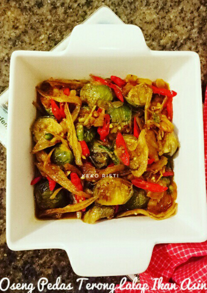Resep Oseng Pedas Terong Lalap Ikan Asin || Menu Simple 3 In 1 oleh ...