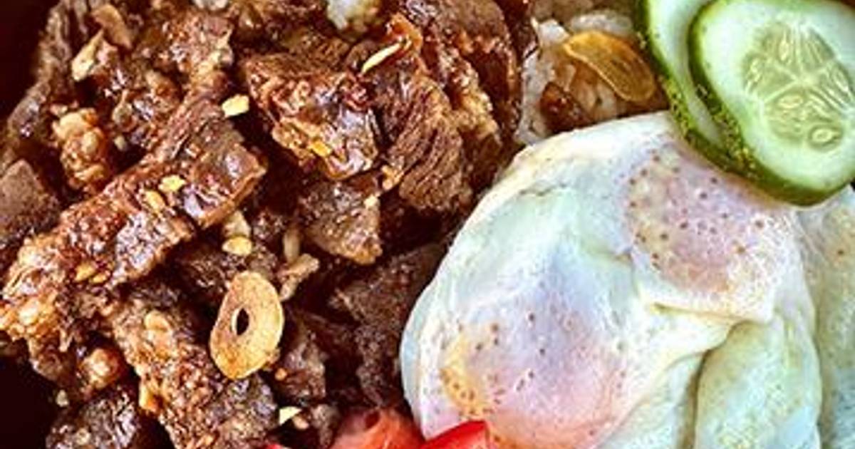 Filipino Wagyu Beef Tapa with Garlic Fried Rice Recipe by ...
