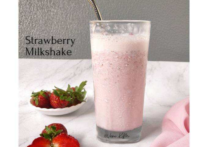 Resep Strawberry Milkshake oleh Veni KM - Cookpad