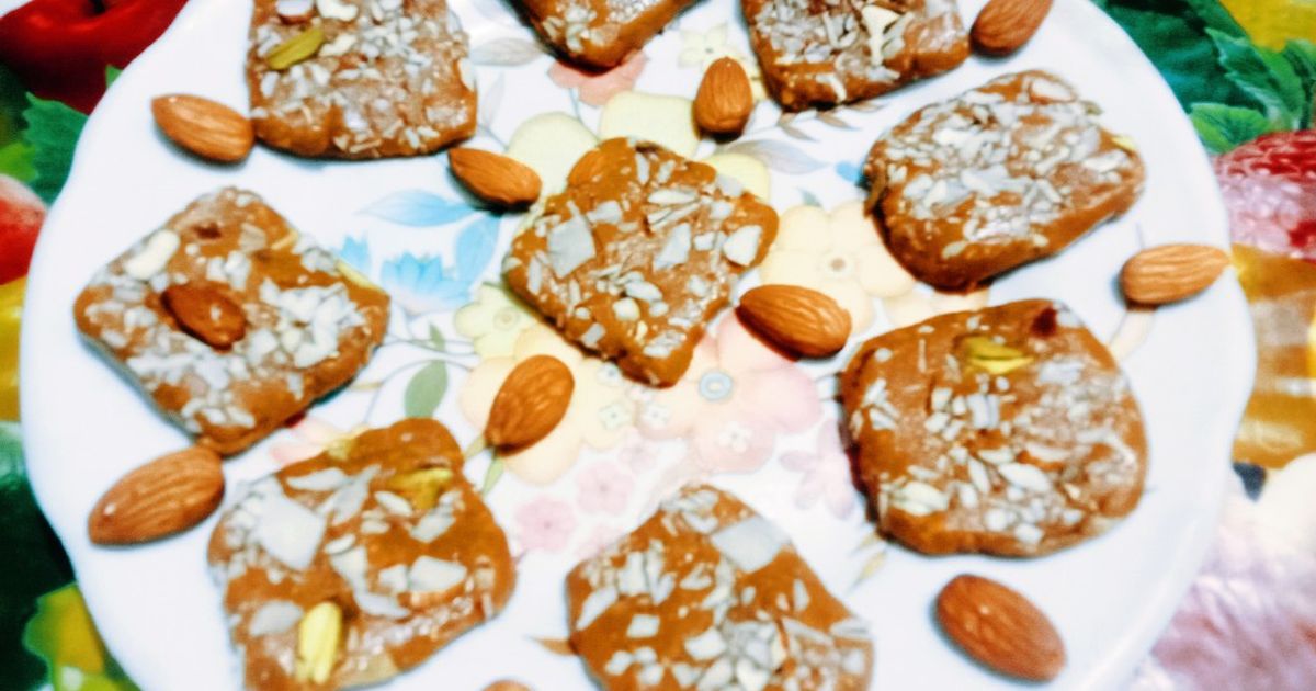 Healthy Tasty Rosted Gram(chana Daal) Burfi Recipe by Ramaben Joshi ...