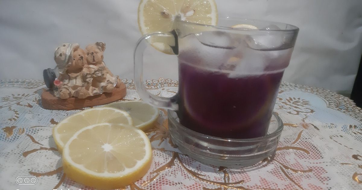 Resep Es Lemon Tea Bunga Telang oleh My Kitchen - Cookpad