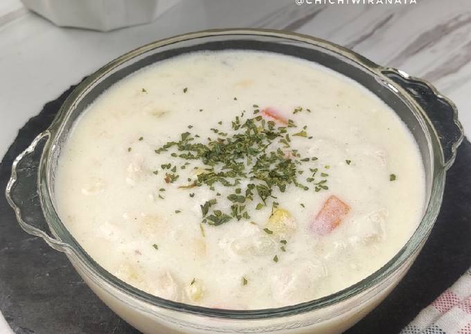 Resep Cream Soup ala kfc oleh Chichi Wiranata - Cookpad