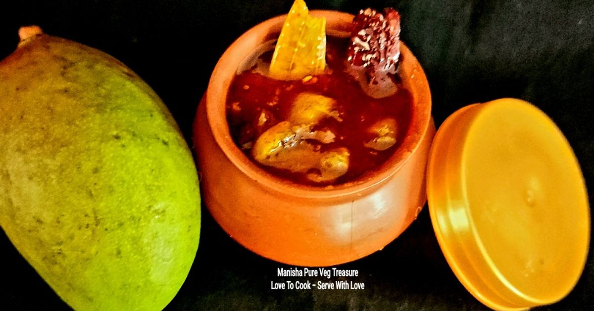 Methambo Raw Mango Sweet & Sour Instant Pickle Vaghariyu Gujarati Style ...