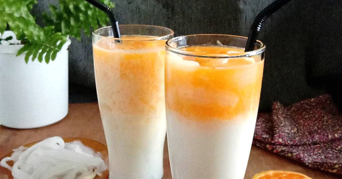 Resep Es Jelly Kelapa Jeruk🍹 oleh Heni Hendriany - Cookpad
