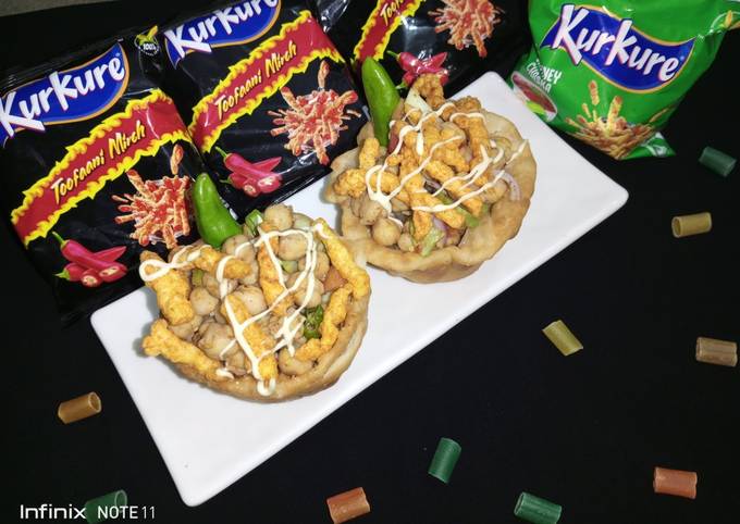 Katori chatpati chat with kurkure ka toofani chaska Recipe by Aqsa ...