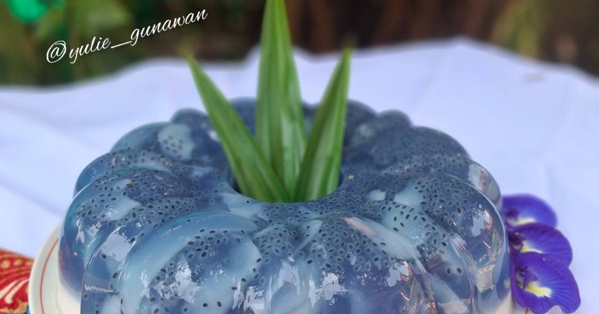 Resep Puding Santan Bunga Telang Kelapa Muda oleh 🌷Yulie Yuda Gunawan🌷 ...