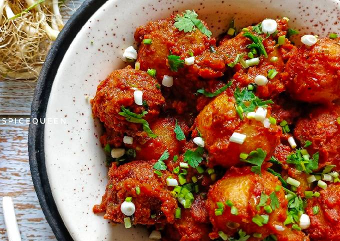 Lasaniya Bataka/ Garlic Potatoes Recipe by spicequeen - Cookpad